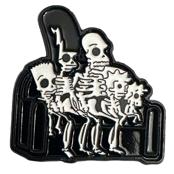 Source Unknown | Jewelry | Pin 18 Skeleton Family The Simpsons Enamel ...